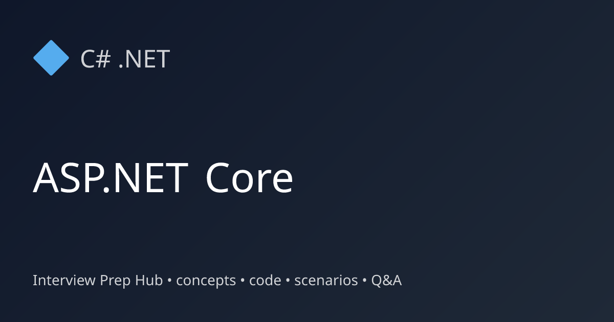 ASP.NET Core - C# .NET | Tech Interview Prep Hub