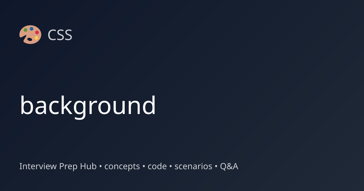 background - CSS | Tech Interview Prep Hub