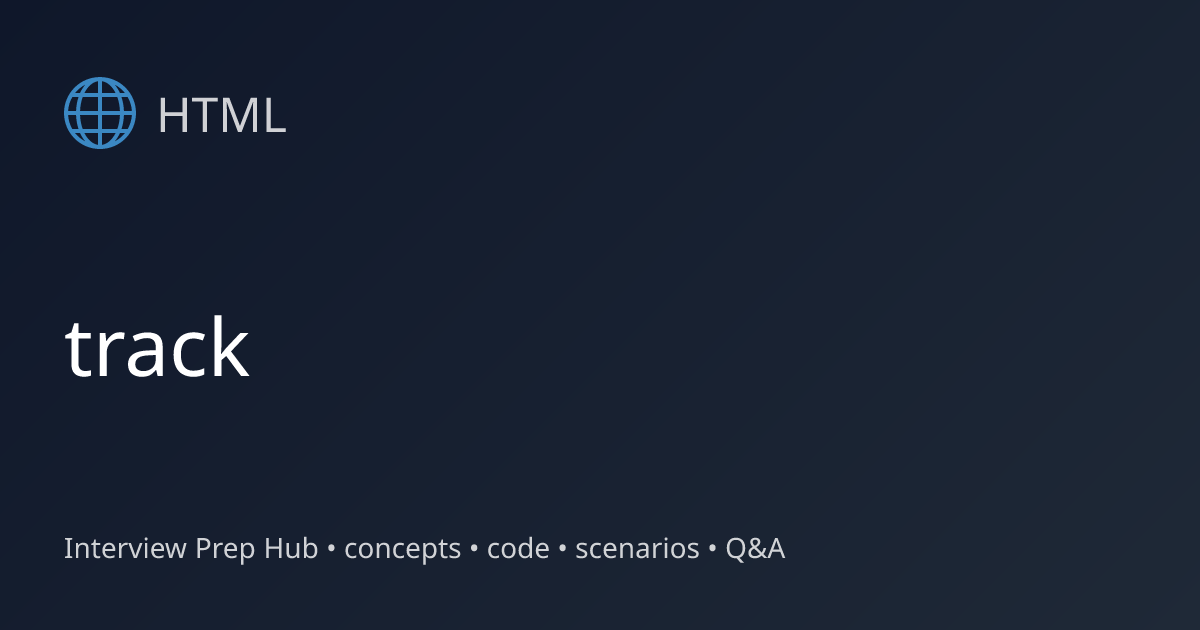 track - HTML | Tech Interview Prep Hub
